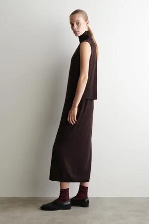 Cos Merino Wool Roll-neck Midi Dress