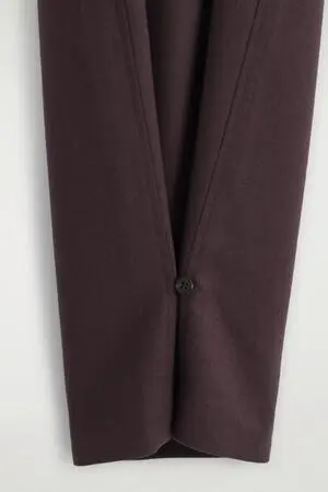 Cos Wool Flannel Cocooning Barrel-leg Pants - Red
