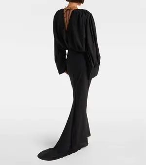 Remain Birger Christensen Savannah Scarf-detail Chiffon Gown
