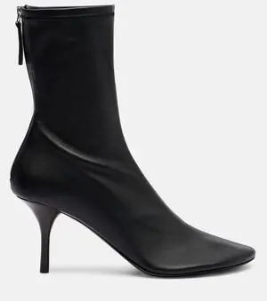 Acne Studios 75 Leather Ankle Boots - Black