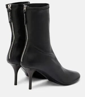 Acne Studios 75 Leather Ankle Boots - Black