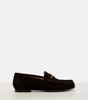 Chloé Suede Loafers - Brown