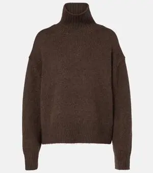 Drop Shoulder Turtleneck Sweaters