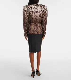 Stella McCartney Snake-effect Viscose Top