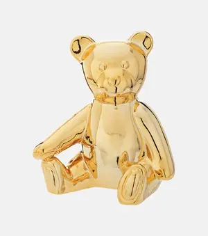 POLSPOTTEN Teddy Glazed Porcelain Piggy Bank - Gold
