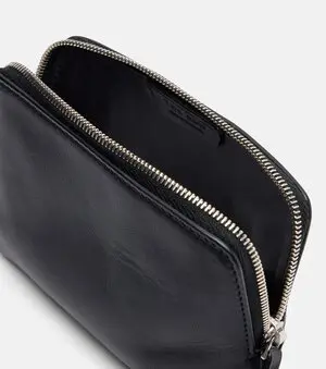 THE ROW Owen Leather Pouch - Black