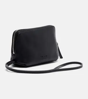 THE ROW Owen Leather Pouch - Black