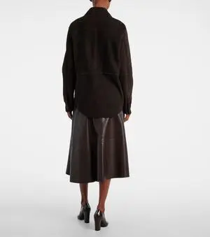 THE ROW Gwena Suede Overshirt