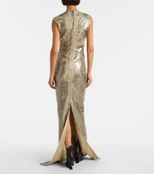 Rick Owens Coated Denim Maxi Dress