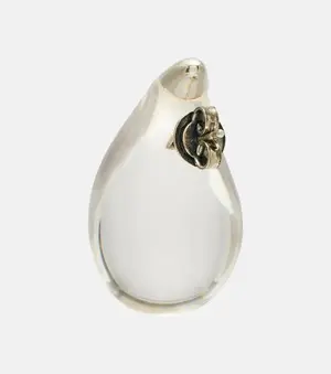 Bottega Veneta Drop Sterling And Resin Earrings - Silver
