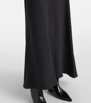 Staud Vanya Turtleneck Jersey Maxi Dress - Grey