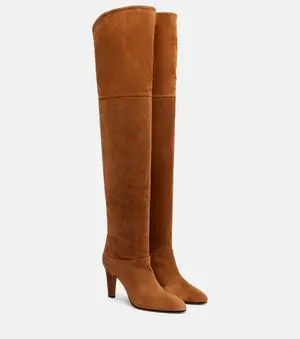 Chloé Eve 85 Suede Over-the-knee Boots - Brown