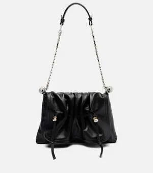 Isabel Marant Étoile Bolton Small Leather Shoulder Bag - Black