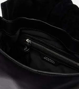 Isabel Marant Étoile Bolton Small Leather Shoulder Bag - Black