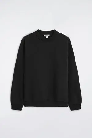 Cos Relaxed Scuba Sweatshirt - Black