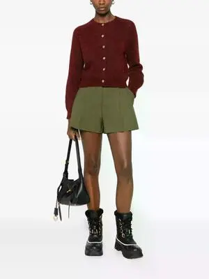 MSGM Pleated Panel Ribbon-trimmed Shorts