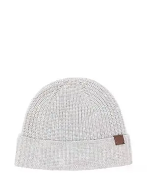 Eleventy Ribbed Knit Beanie - Grey