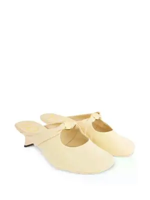 Loewe 45mm Pebble Soft Mules - Yellow