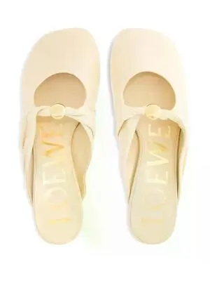 Loewe 45mm Pebble Soft Mules - Yellow