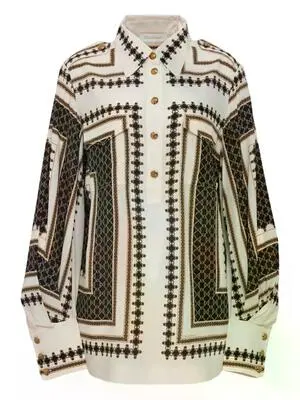 Zimmermann Chain-print Pocket Blouse