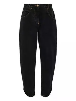 Pushbutton Knee Length Jeans For Women