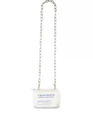 DOUBLET Egg-carton Chain Messenger Bag - White