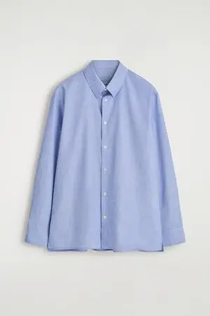 Cos Classic Cotton Shirt - Blue
