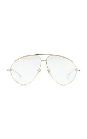 Gucci Aviator-frame Metal Sunglasses - Gold