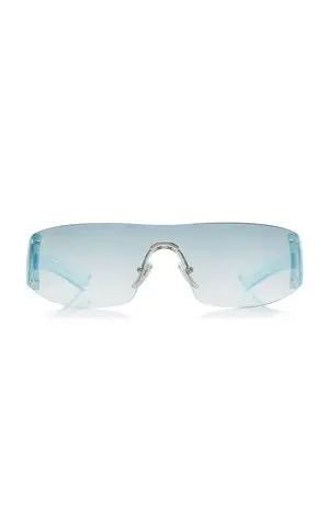 Gucci Crystal Gg Mask Sunglasses - Blue