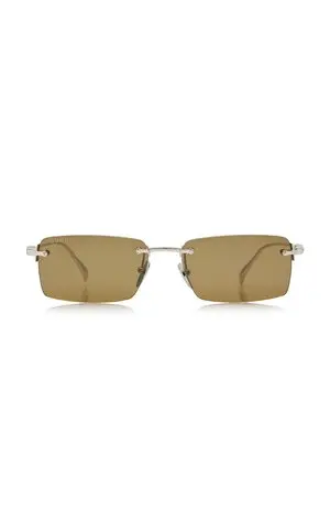 Gucci Square-frame Metal Sunglasses - Brown