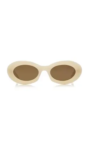 Saint Laurent Round-frame Acetate Sunglasses - Ivory