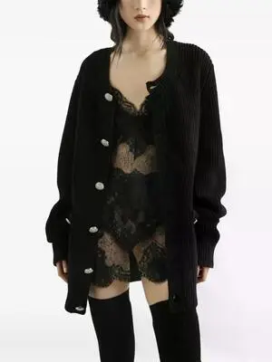 Dolce & Gabbana Jewel-button Ribbed Cardigan