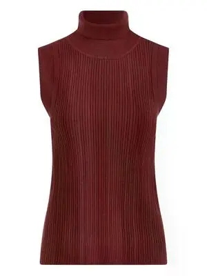 Varley Ribbed Sleeveless Top - Red