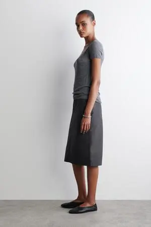 Cos Cotton Pencil Skirt - Black
