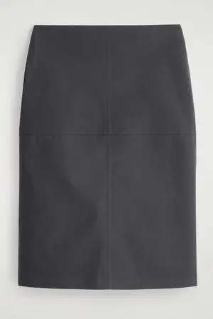 Cos Pima Cotton Pencil Skirt - Black