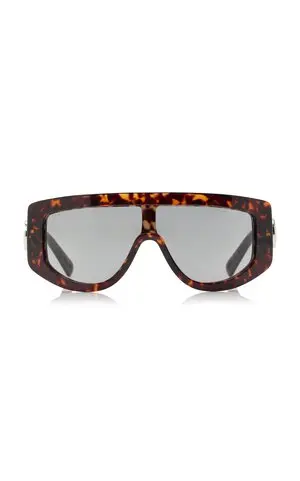 Gucci Mask-frame Acetate Sunglasses - Brown