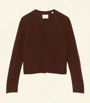 DÔEN Cameron Cashmere Cardigan - Dark Umber