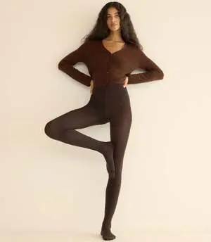 DÔEN Wolford Merino Tights - Soft Cacao