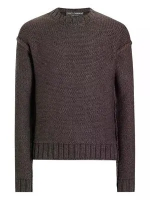 Dolce & Gabbana Crew-neck Knitted Sweater - Brown