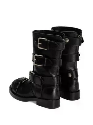 Dolce & Gabbana Multiple-buckle Leather Boots