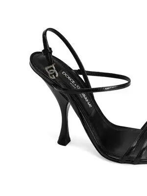 Dolce & Gabbana Ankle-strap Leather Sandals - Black