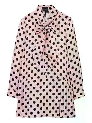 Marc Jacobs Polka-dot Pleated Mini Dress