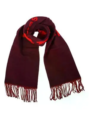 Marc Jacobs Logo Fringed Scarf - Red