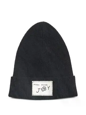Marc Jacobs Logo-patch Beanie - Black
