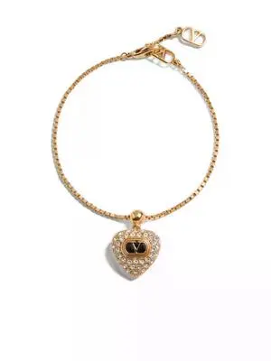 Valentino Garavani Coeur Royal Swarovski-crystals Bracelet - Gold