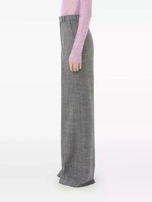 Valentino Garavani Wool Mouliné Trousers - Grey