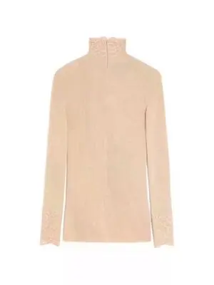 Valentino Garavani Cashmere Jumper With Lace Details - Neutrals