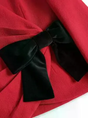 Valentino Garavani Wool Crepe Jacket With Contrasting Bow Detail