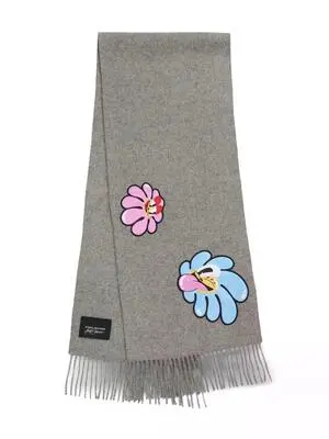 Marc Jacobs The Daisy Fringed Scarf - Grey
