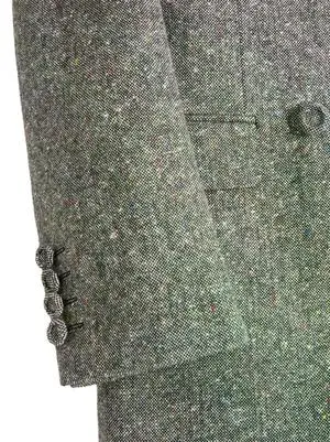Valentino Garavani Double-breasted Jacket In Natté Boutonné Wool - Neutrals